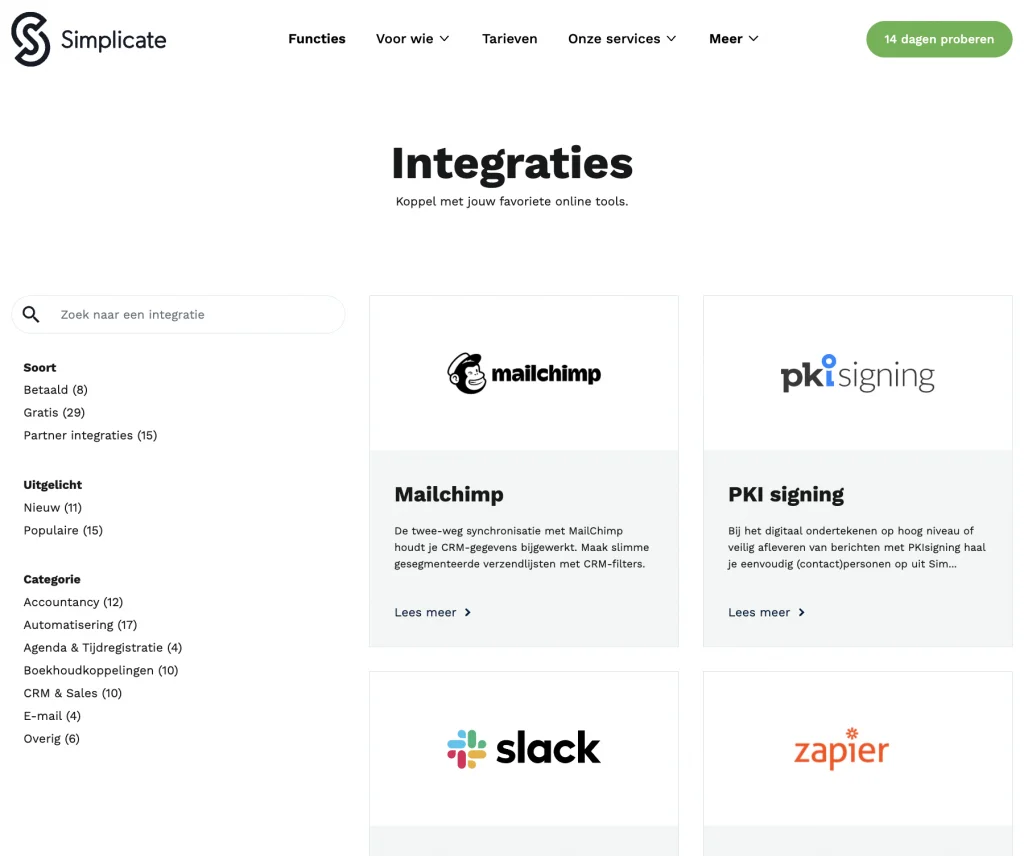 Simplicate review: een strakke UI en veel potentieel [2025]