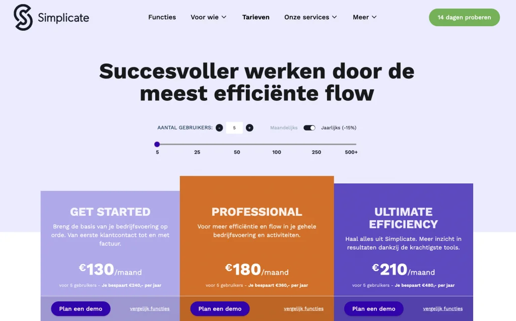 Simplicate review: een strakke UI en veel potentieel [2025]